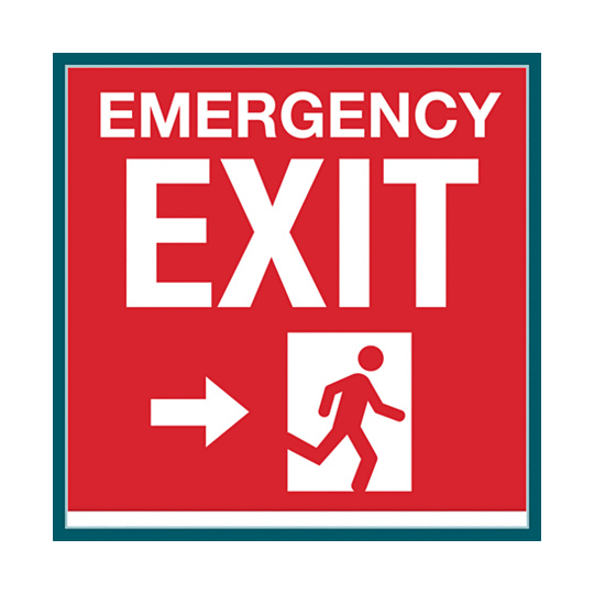 Emergency Rescue Exit Adhesive Stickers