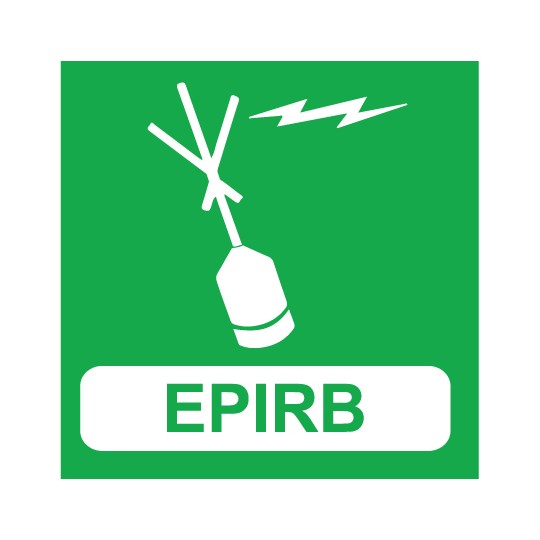 EPIRB beacon marker sticker