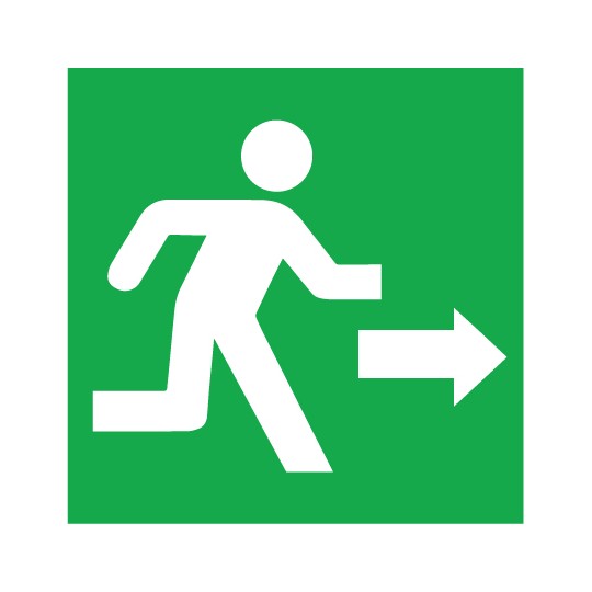 Right exit marker sticker